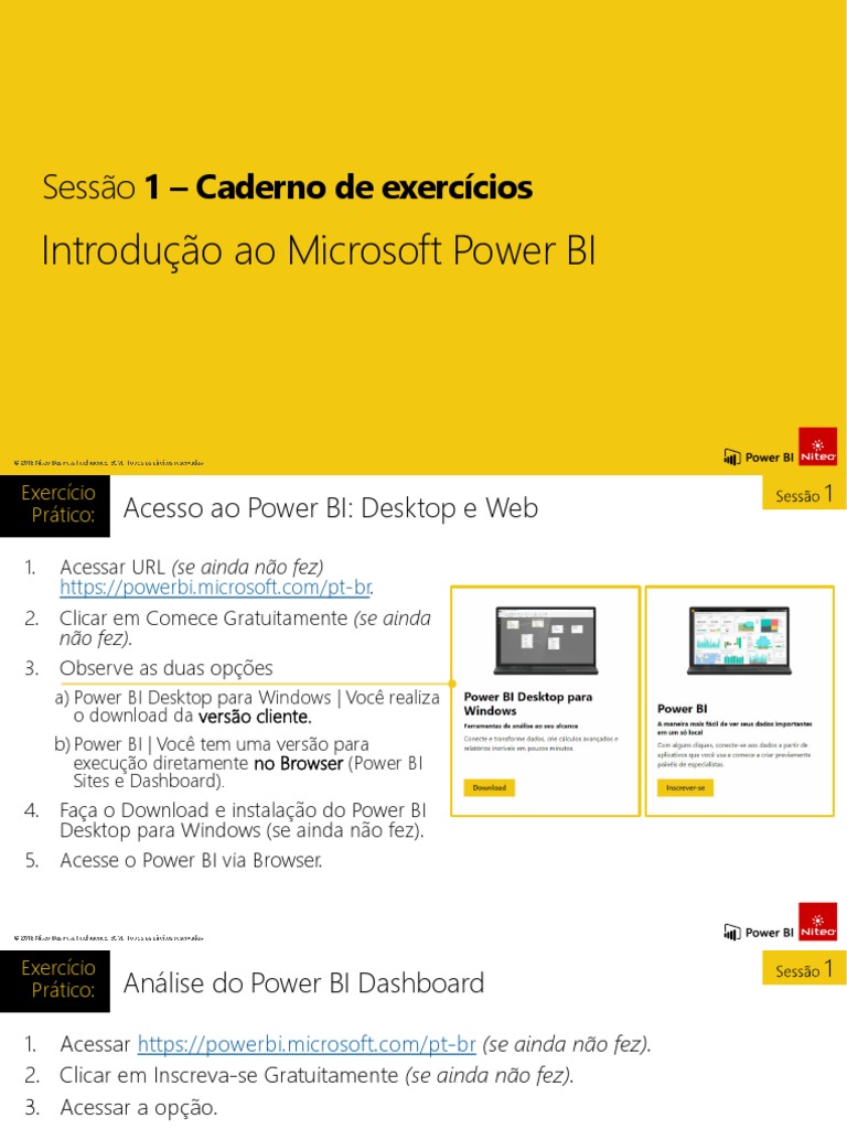 01 Sessao 1 - MS Power BI Training (Exercises) | PDF | Ambiente de ...