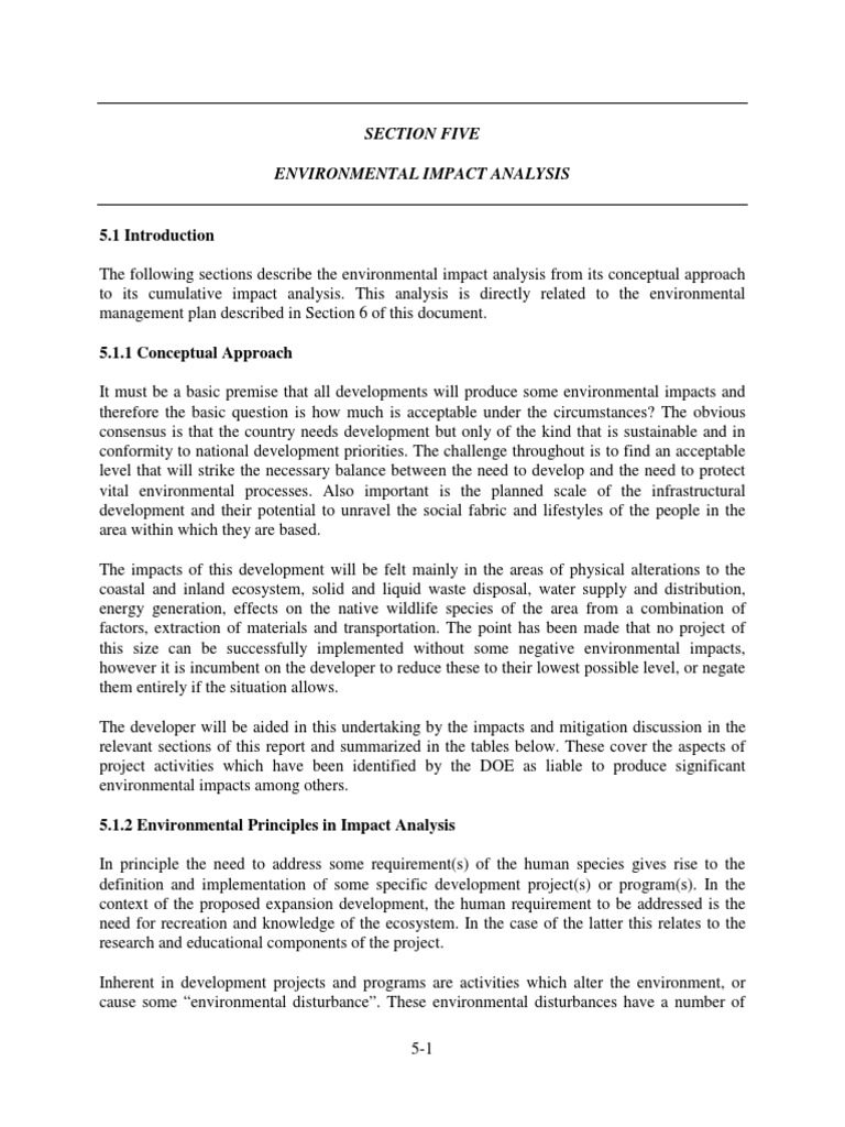 Environmental Impact Analysis | PDF | Dredging | Environmental Impact ...
