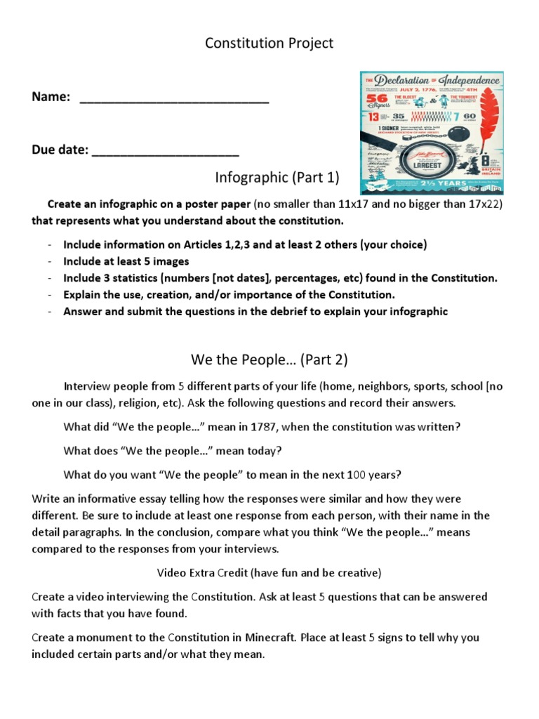 Constitution Project | PDF | Infographics | Graphics