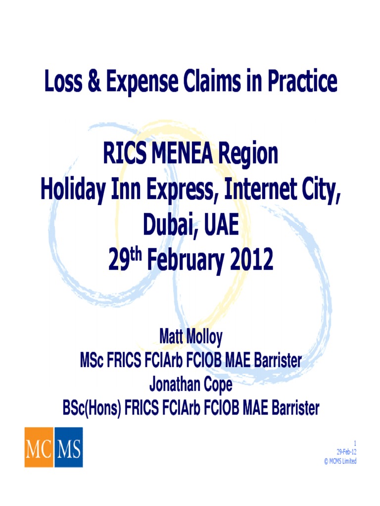 Loss and Expense Claims in Practice PDF | Download Free PDF ...