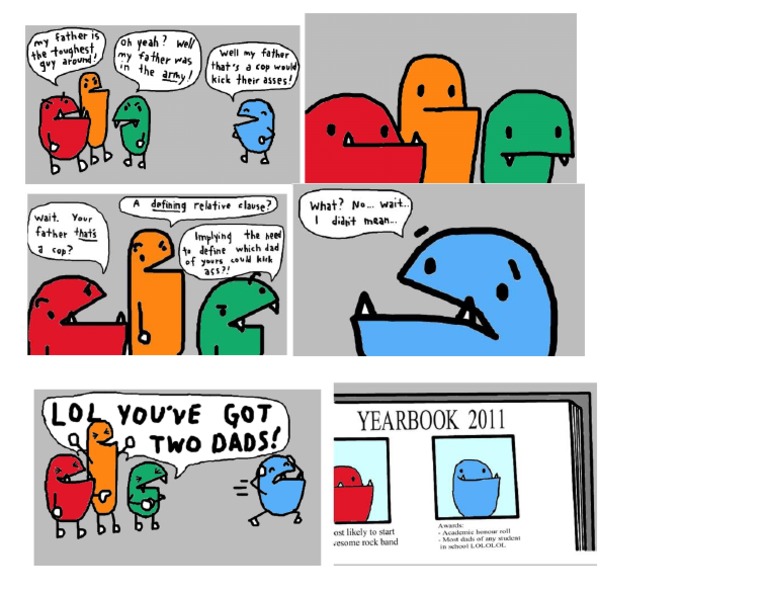 Relative Clauses Cartoon | PDF