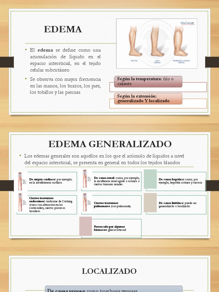 Causas y tipos de edema generalizado | PDF | Edema | Parto