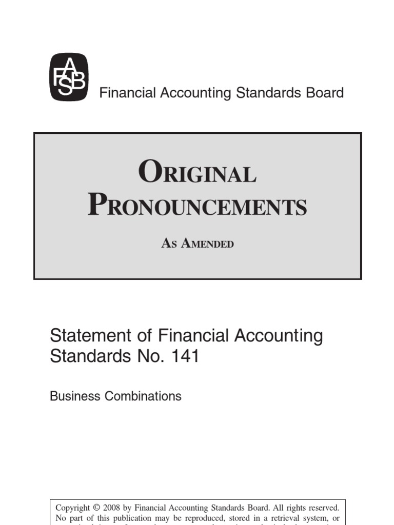 Riginal Ronouncements: Statement of Financial Accounting Standards No ...