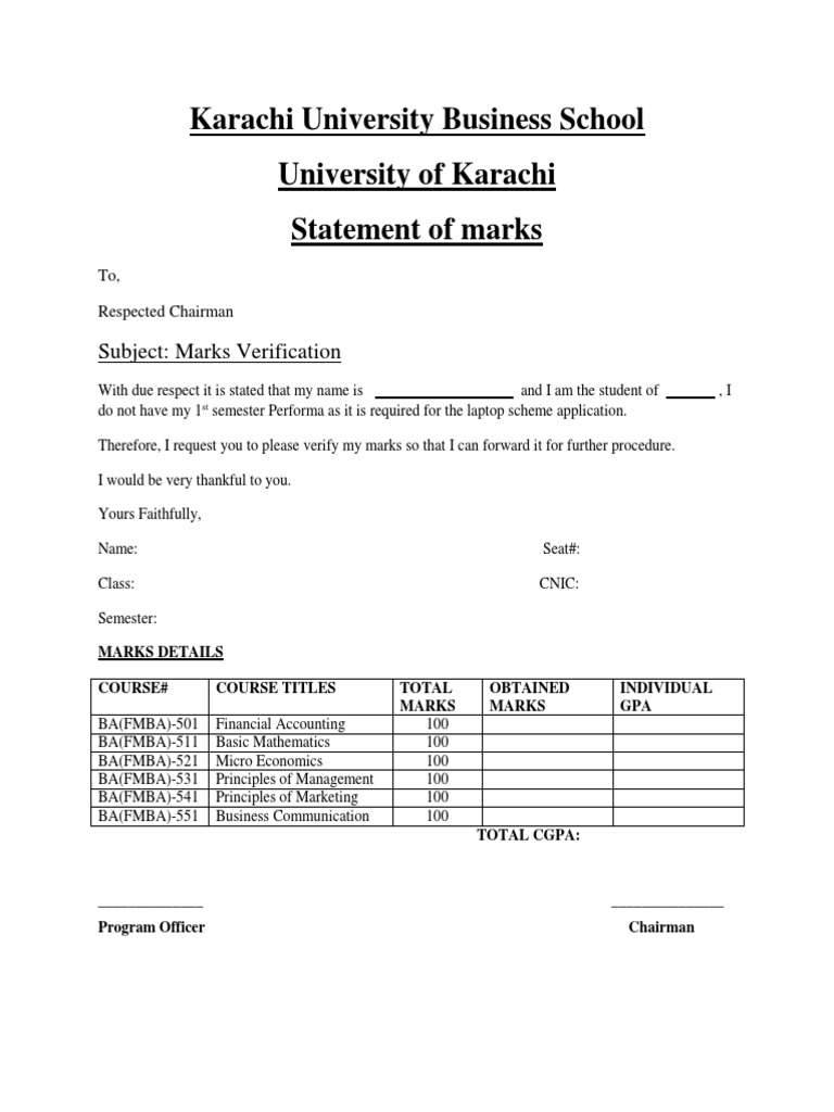Application For Marks Verification | PDF | Business