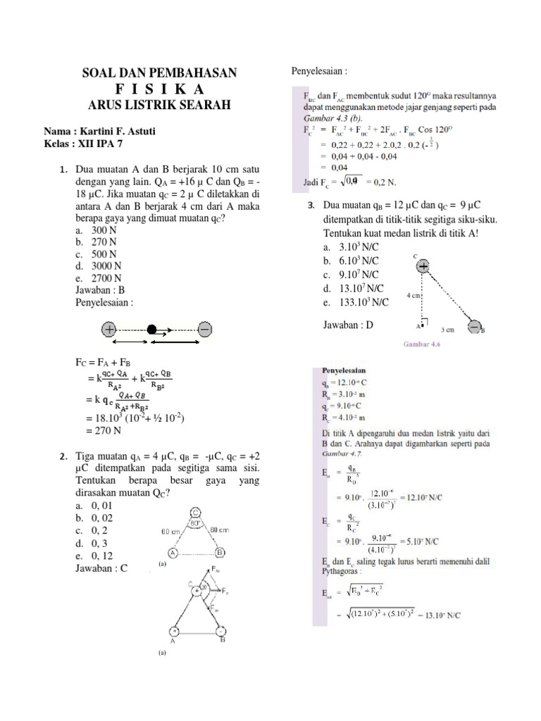 Fisika XII SMA Arus Listrik Searah | PDF