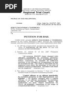 Sample Petition For Bail | PDF | Bail | Prosecutor