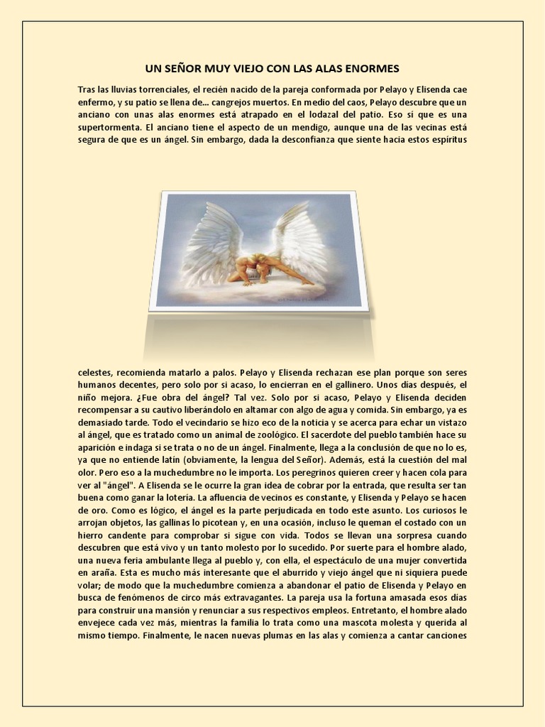 Un Señor Muy Viejo Con Las Alas Enormes | PDF