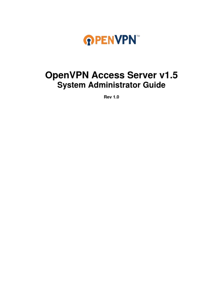 OpenVPN Access Server v1 5 Sysadmin Guide Rev 1 | PDF | Port (Computer Networking) | Computer ...