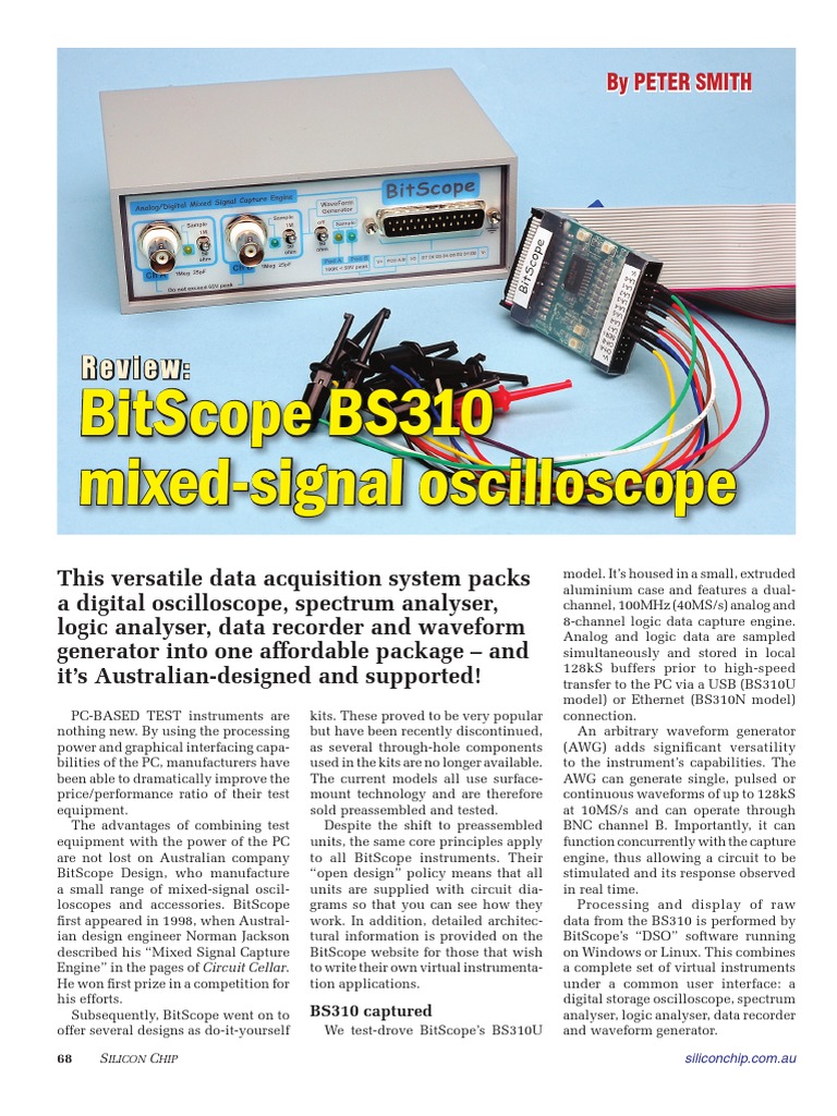 BitScope BS310 Mixed-Signal Oscilloscope Review | PDF | Electrical Engineering | Electronics
