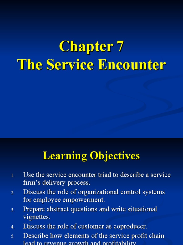 Chap 07 Encounter | PDF | Organizational Culture | Customer