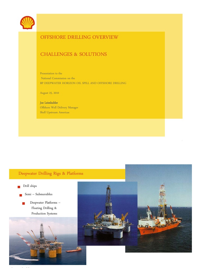 Offshore Drilling Overview: Challenges and Solutions (Shell) | PDF ...