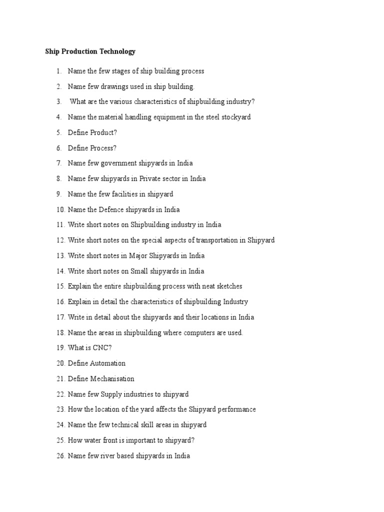Ship Production Technology Pdf Shipbuilding Shipyard