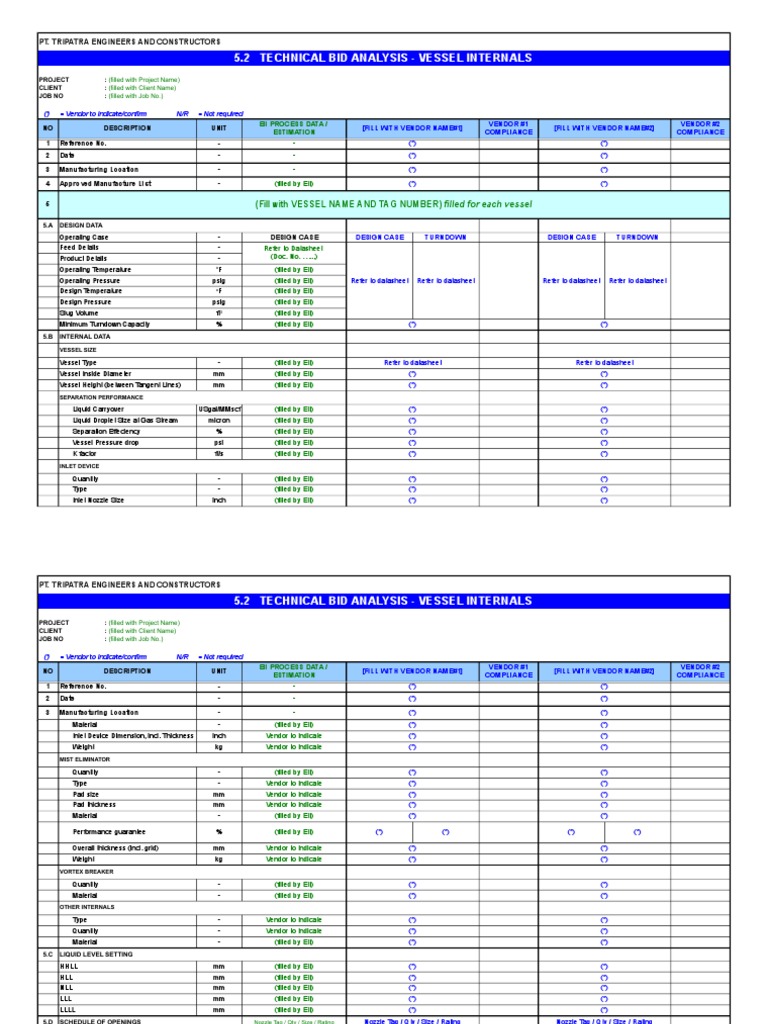 TBA - Vessel Internals | PDF | Science | Engineering
