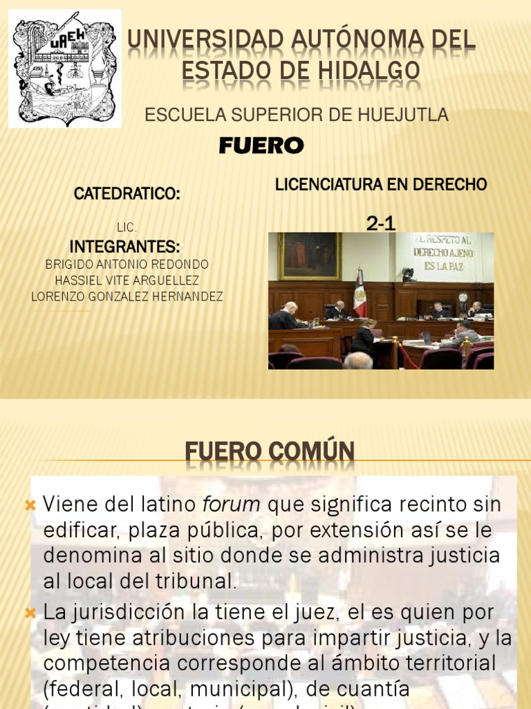 Fuero Comun | PDF | Derecho penal | Jurisdicción