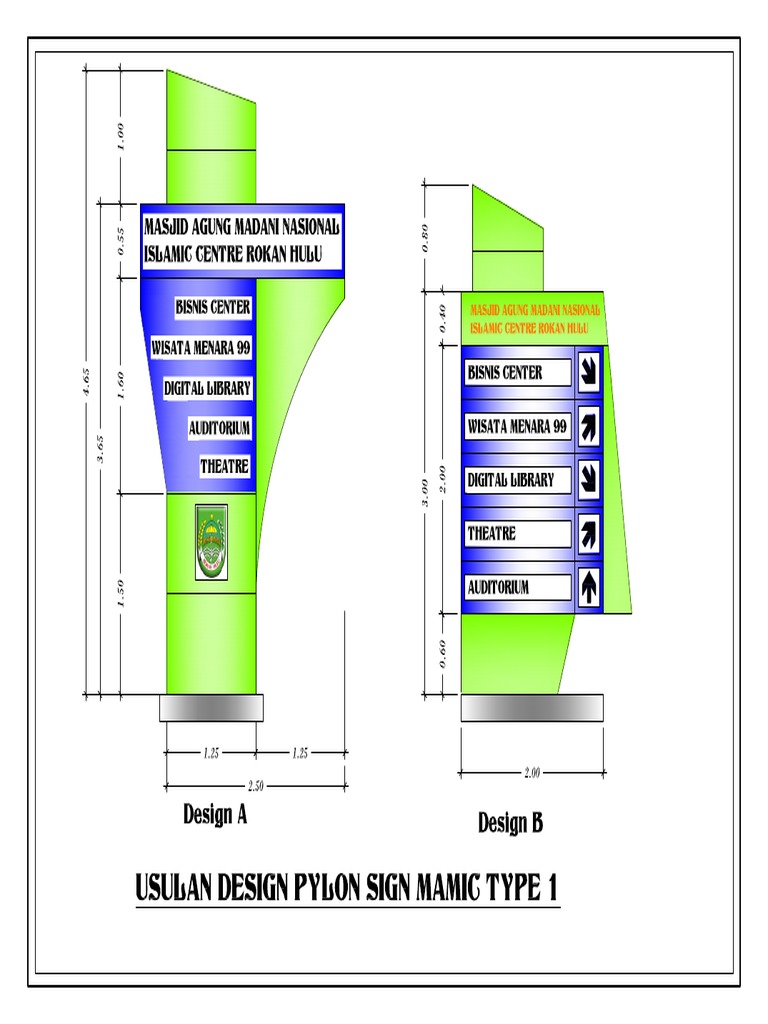 Draft Desain Pylon MAMIC | PDF