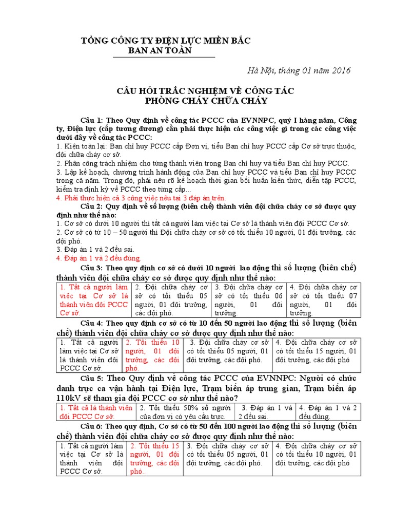 1 - Tong Hop Bo Cau Hoi NPC (Trac Nghiem Co Dap An) | PDF