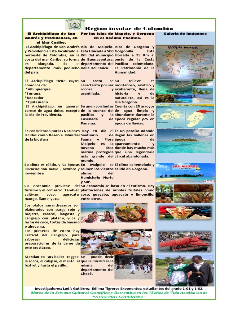 REGIÓN INSULAR DE COLOMBIA.poster.docx | Ciencias de la tierra y de la ...