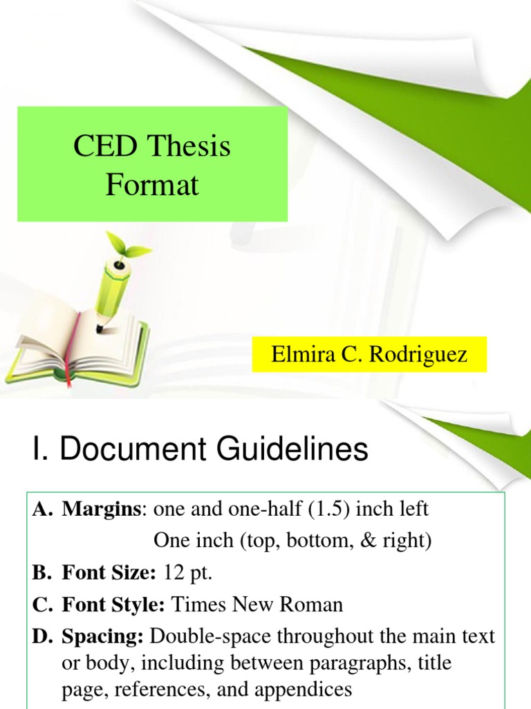 CED Proposed Thesis Format | PDF | Statistics | Science