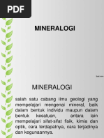 Materi 4 - Kristalografi & Mineralogi | PDF | Sains & Matematika | Teknologi & Rekayasa