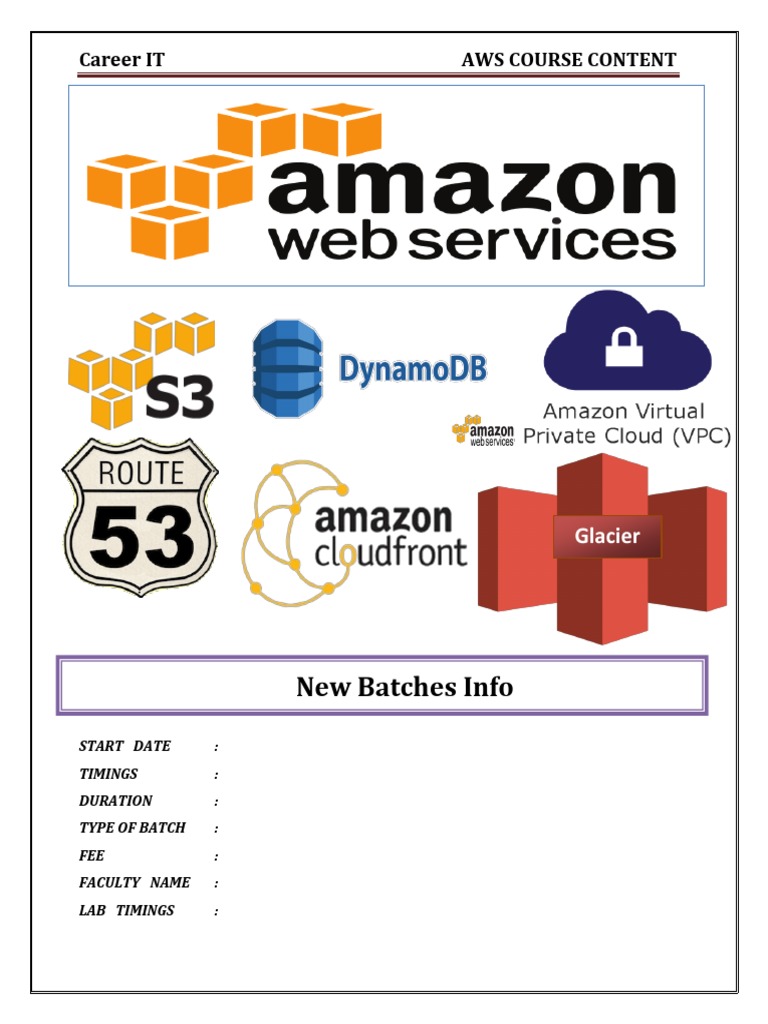 AmazonWebService Course Content | PDF | Amazon Web Services | Virtual Private Network