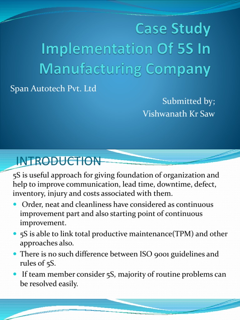 Implementing 5S Methodology to Improve Organization, Reduce Waste, and ...