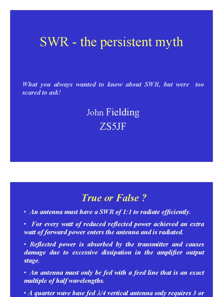 VSWR | PDF | Antenna (Radio) | Coaxial Cable