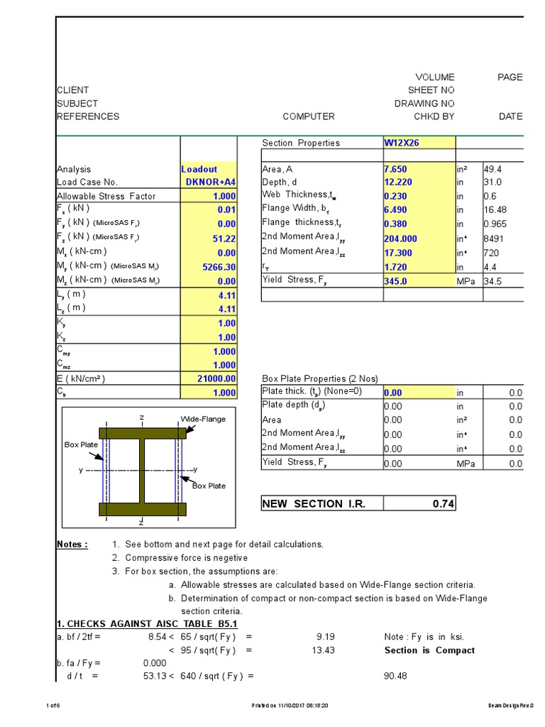 Structural Beam Analysis Report | PDF | Bending | Beam (Structure)