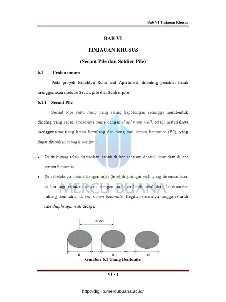 Metode Kerja Secant Pile - Unlocked | PDF