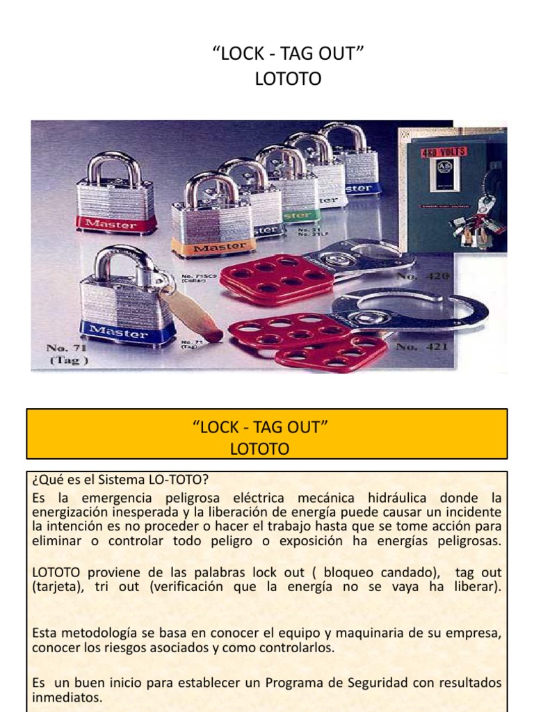 Sistema de Bloqueo Lock Out y Tag Out | PDF | Informática y tecnología ...