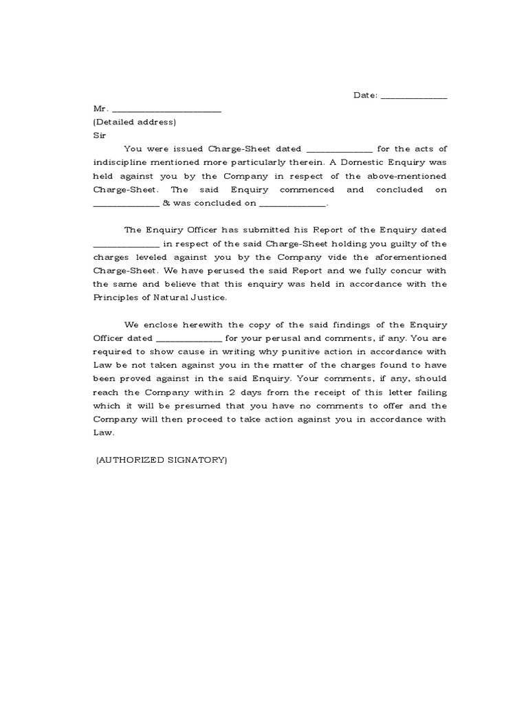 Enquiry Report Covering Letter | PDF