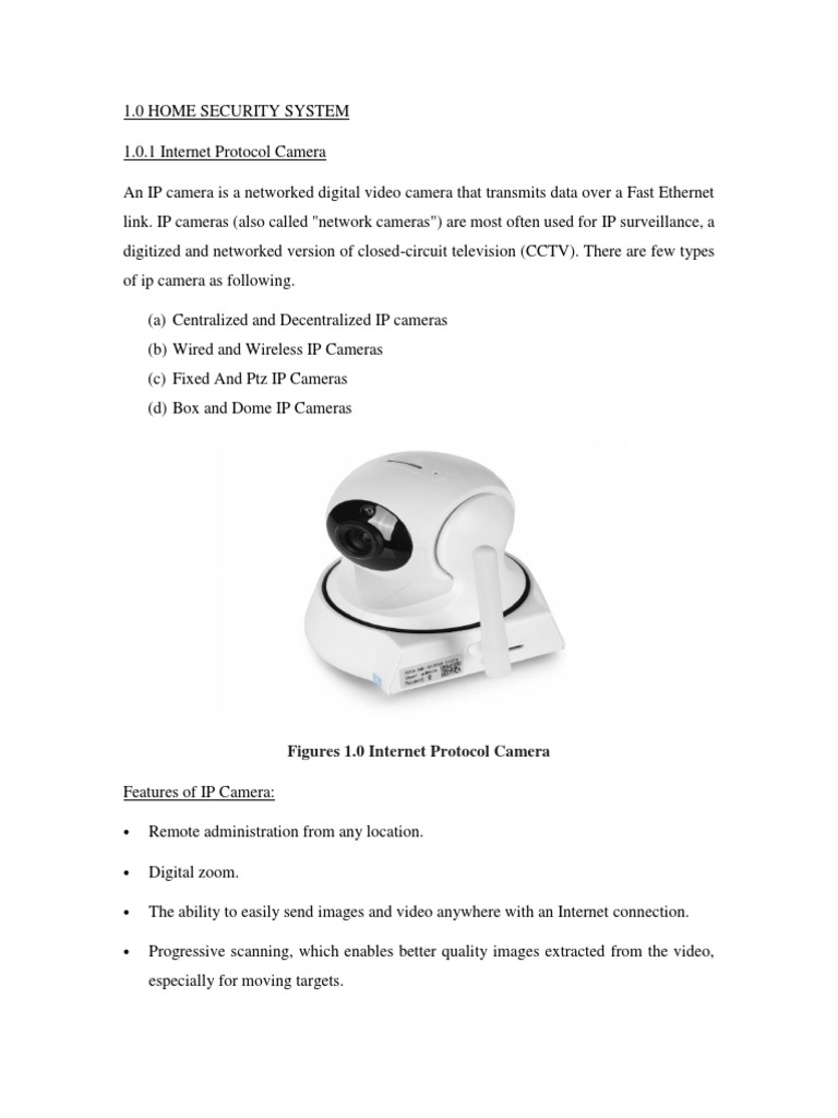 Figures 1.0 Internet Protocol Camera | PDF | Computer Network | Network ...