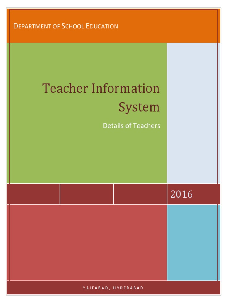 Teacher Information System | PDF | Computing | Information Technology