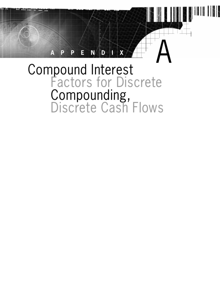 Tables Compound Interest Factors For Discrete Compounding (Cash Flows ...