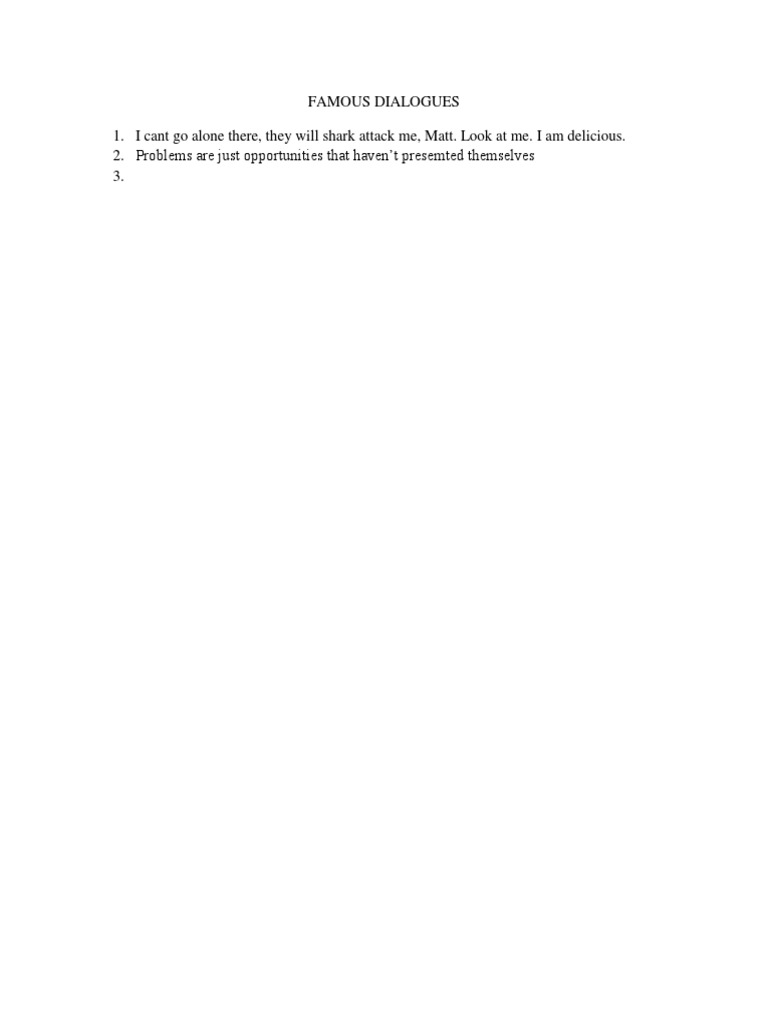 Famous Dialogues | PDF