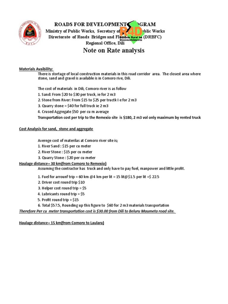 Unit Rates Template - Blank | PDF | Cost | Prices