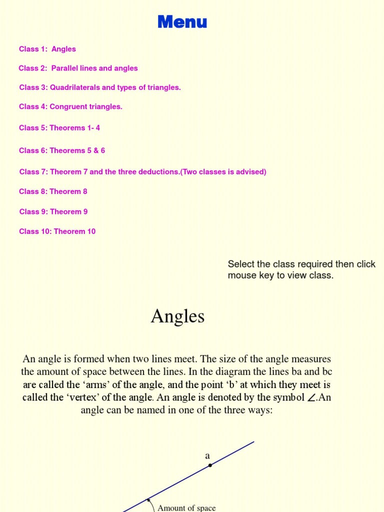 Geometry Theorems and Types of Angles & Triangles | PDF | Triangle | Angle