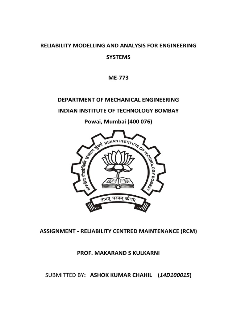 Reliability Centred Maintenance (RCM) | PDF | Reliability Engineering ...