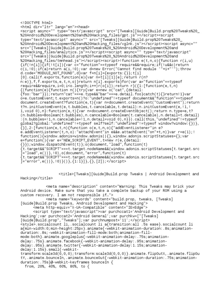 (Tweaks) (Guide) Build - Prop Tweaks - Android Development and Hacking ...