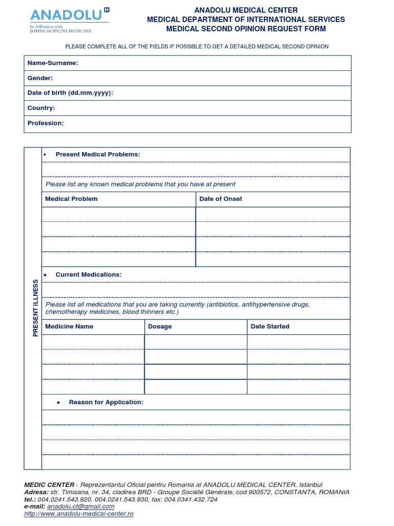 Medical Second Opinion Request Form | PDF | Pharmaceutical Drug | Cough