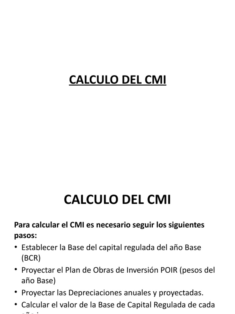 Calculo Del Cmi Acueductos y Alcantarillado | PDF | Depreciación | Business