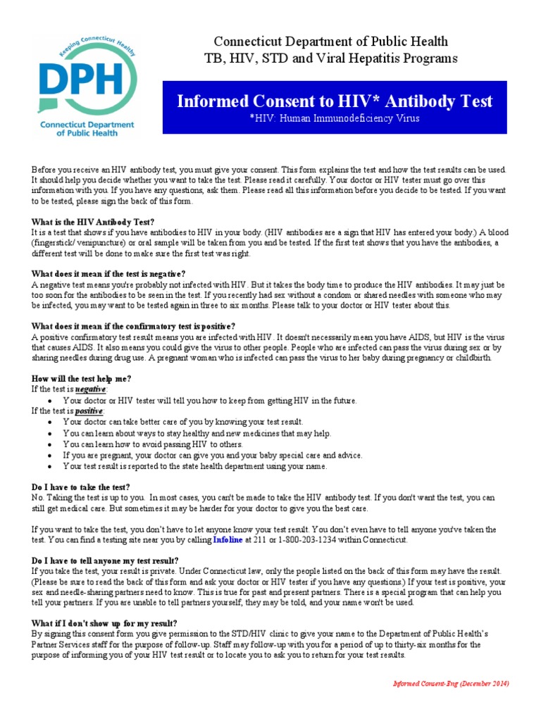 Bentuk Informed Consent | PDF | Hiv/Aids | Hiv