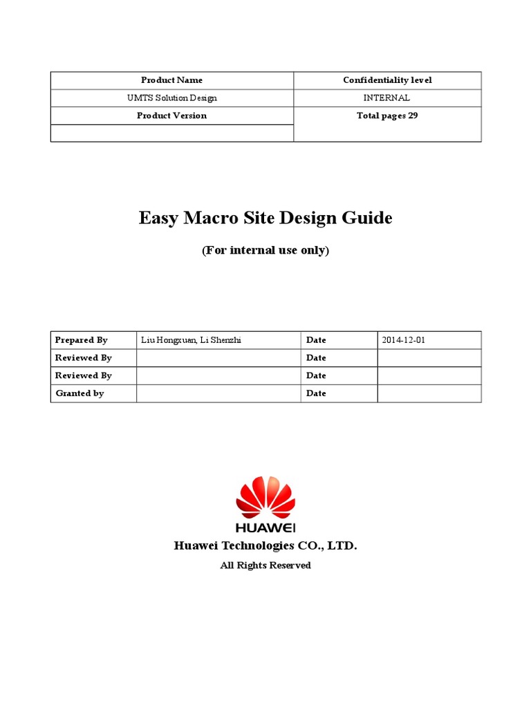 05-Easy Macro Site Design Guide | PDF | Antenna (Radio) | Decibel