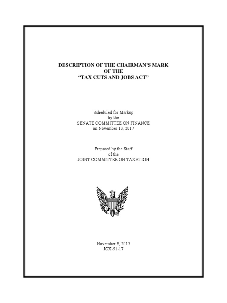 Senate GOP's Tax Cut Proposal | PDF | Tax Deduction | Dividend