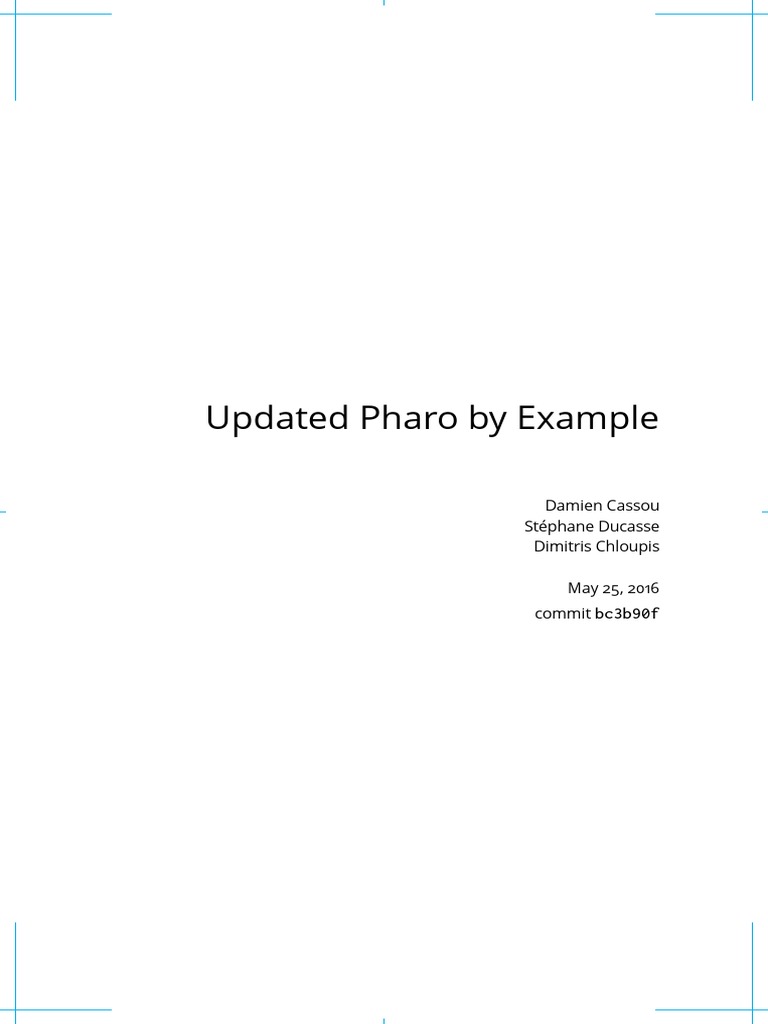 Updated Pharo by Example | PDF | Class (Computer Programming) | Command Line Interface