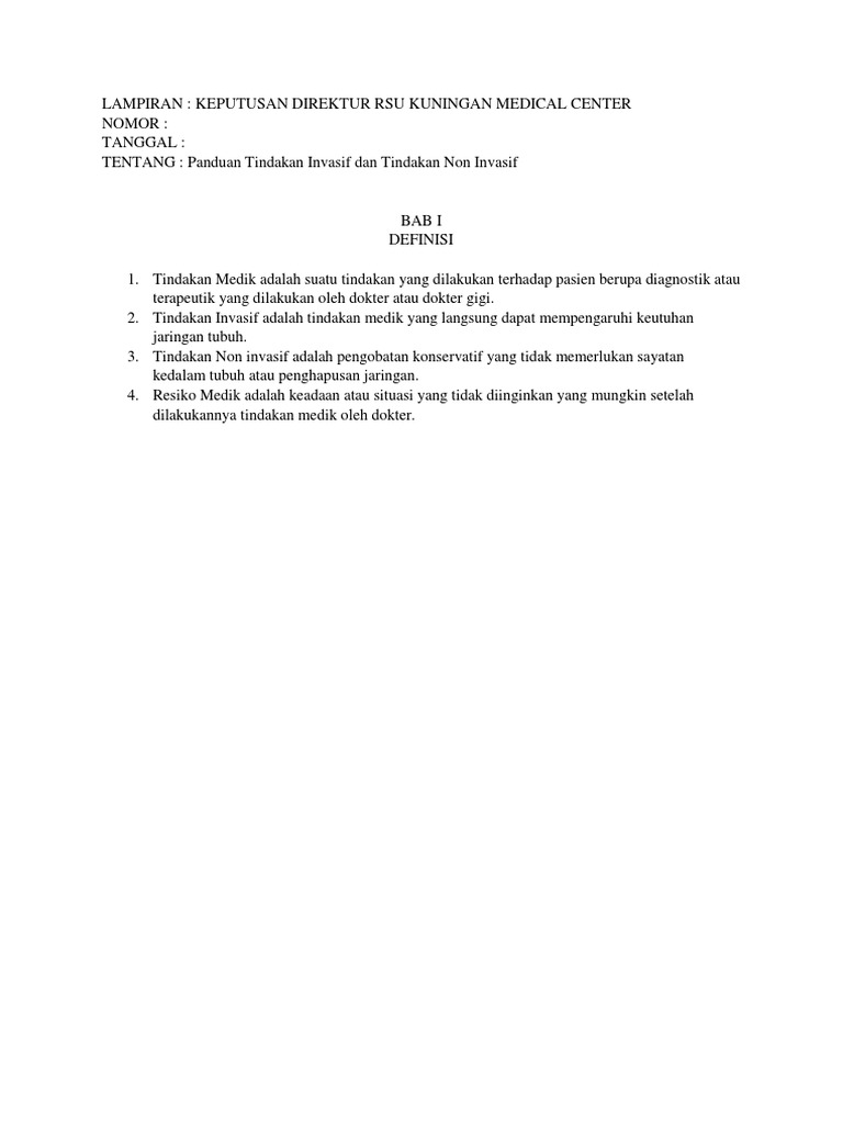 Tindakan Invasif | PDF