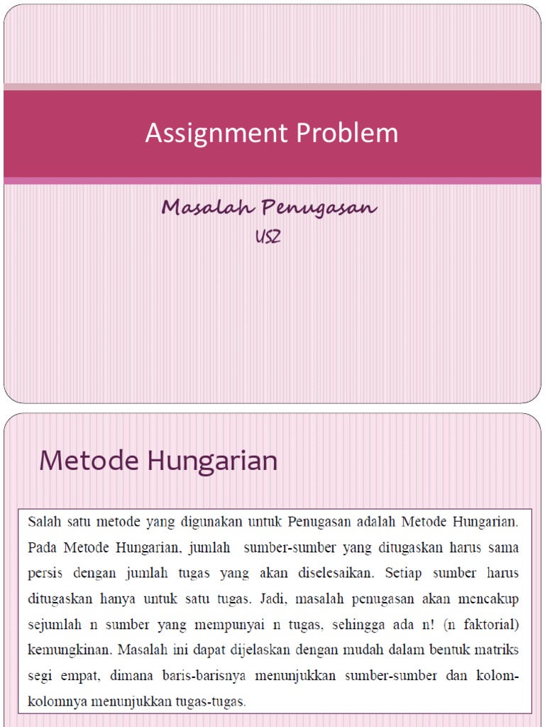 Masalah Penugasan - Maksimum | PDF