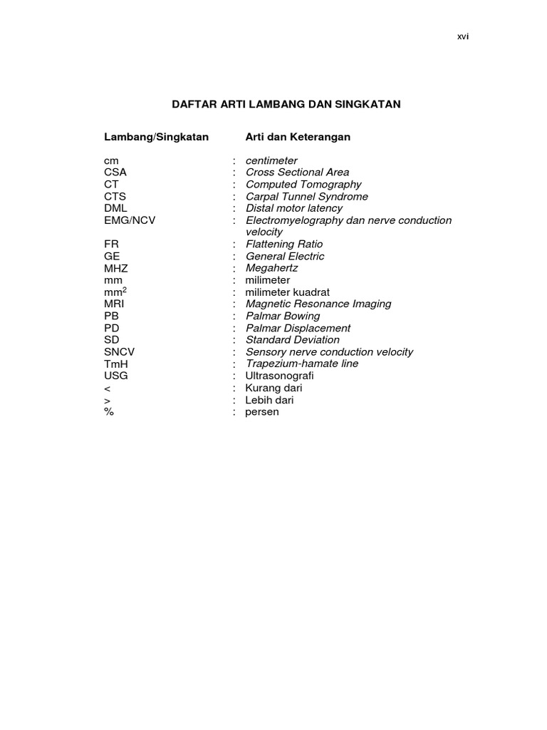 7.5 Daftar Arti Lambang Dan Singkatan | PDF