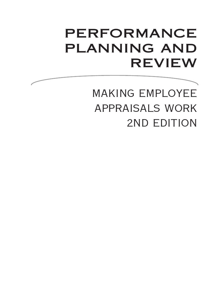 (Richard Rudman) Performance Planning Review | PDF | Performance ...