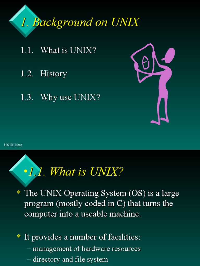 Background On UNIX | PDF | Operating System | Directory (Computing)