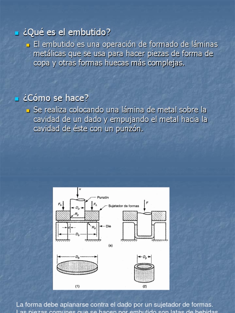 Proceso de Embutido de Metales | PDF | Fricción | Fuerza